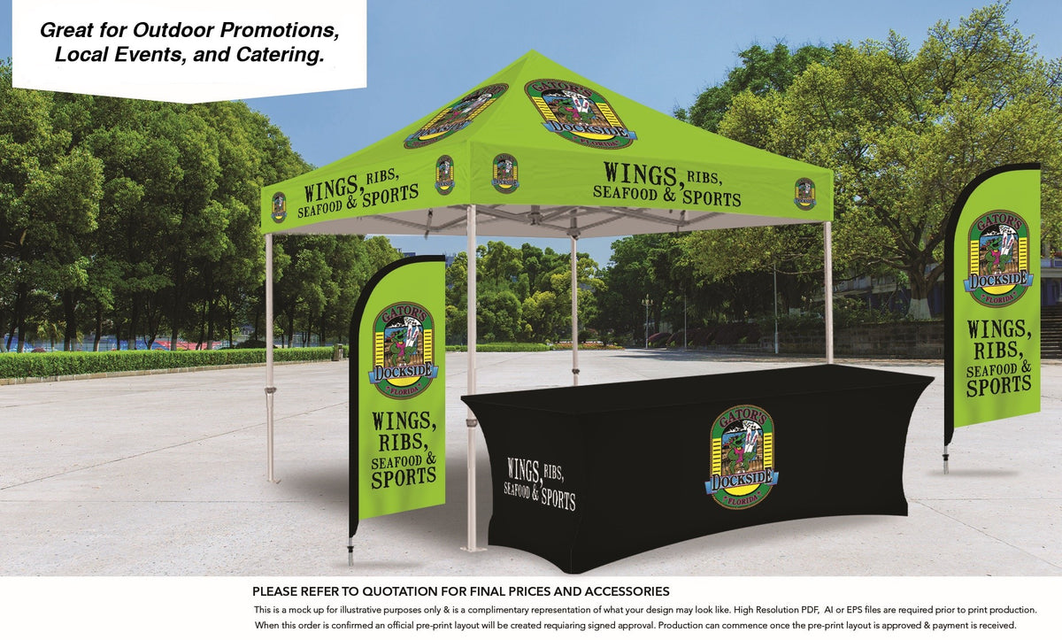 Promotional Tent Kit – Gator's Dockside Print